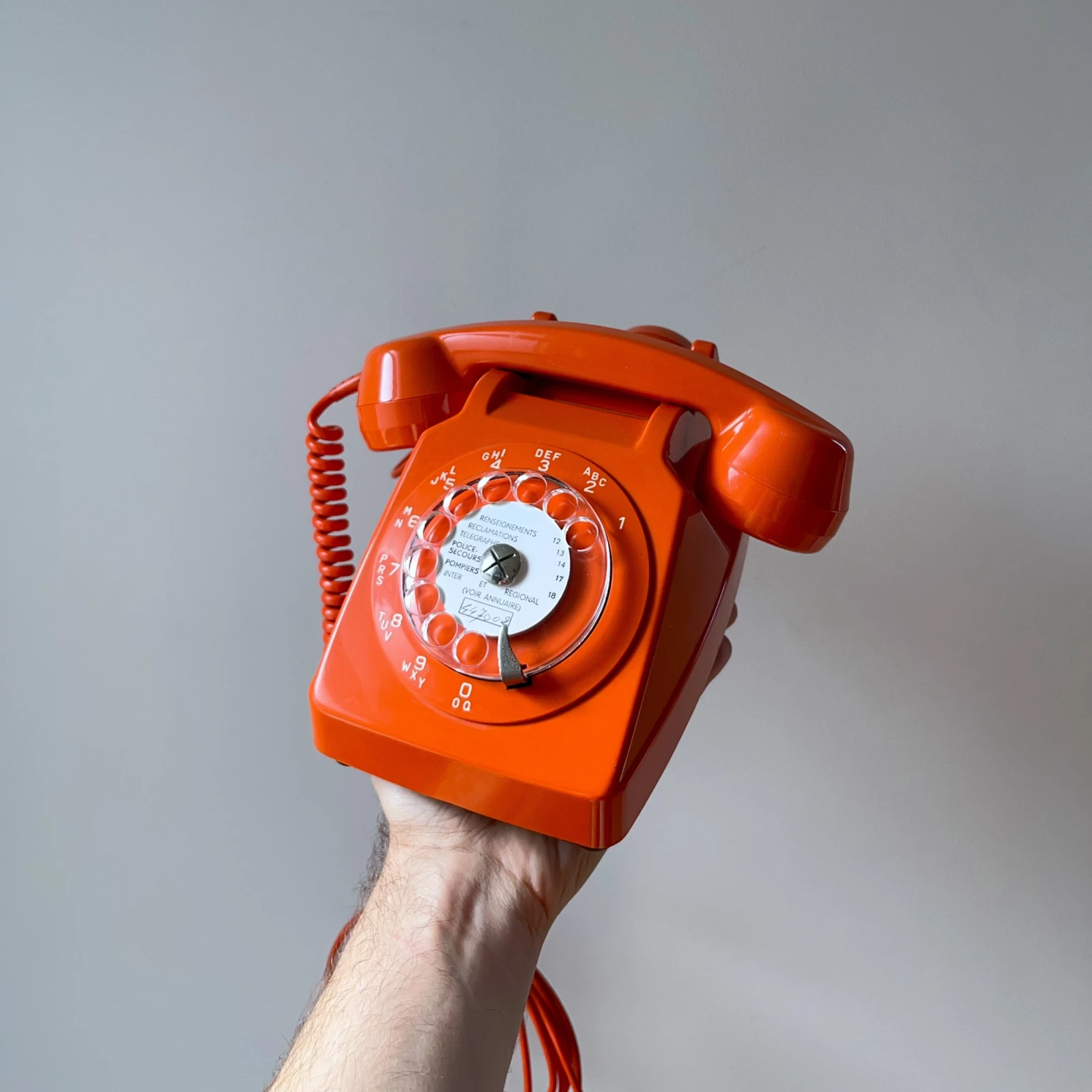 Téléphone Socotel S63 orange cadran • Yo la broc